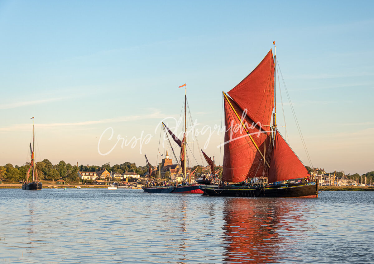 Thames Barge at sunrise (Centaur in full sail), Maldon - Crisp Photography
